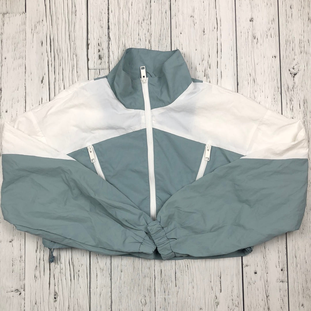 Garage blue/white windbreaker zip up - Hers XS – SproutzUturn