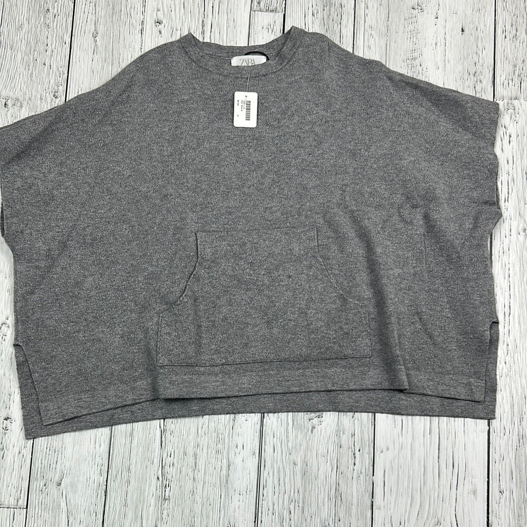 Zara grey bat sleeve shirt - Girls 8 – SproutzUturn